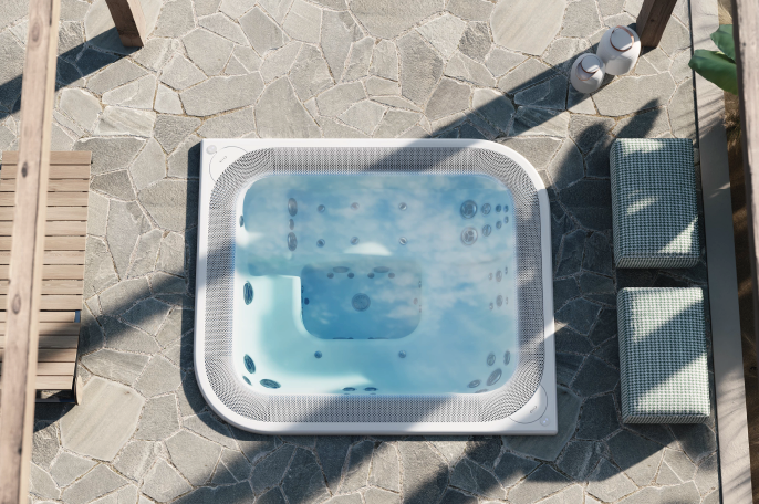 Jacuzzi®Virtus Hot Tub | Oyster Pools & Hot Tubs - Wales